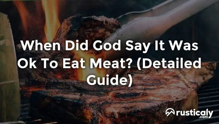 When Did God Say It Was Ok To Eat Meat? (Important Facts)