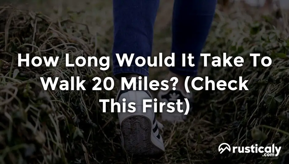 How Long Would It Take To Walk 20 Miles? (Check This First)