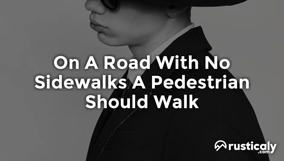 On A Road With No Sidewalks A Pedestrian Should Walk