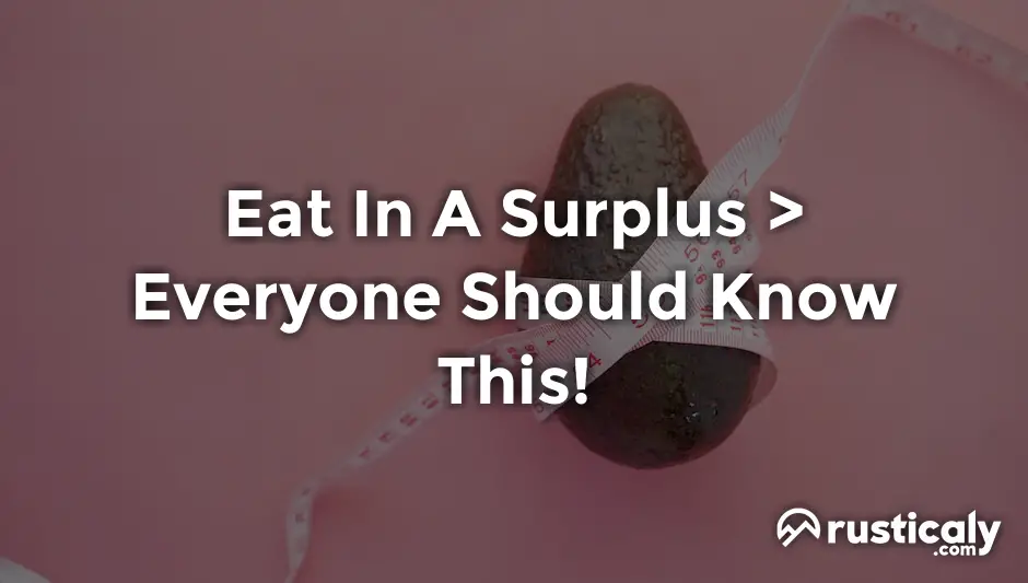 Eat In A Surplus • You Should Absolutely Know This!